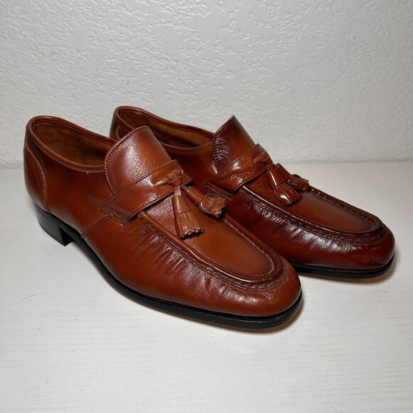 RAND | Shoes | Rare Vintage Rand Golden Brown Tassel Leather Loafers ...
